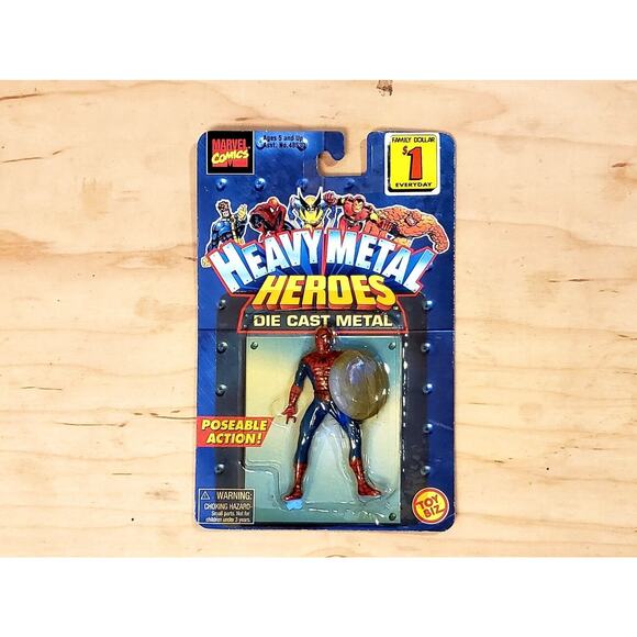 Marvel | Toys | Toybiz Marvel Heavy Metal Heroes Spiderman Wweb Shield ...